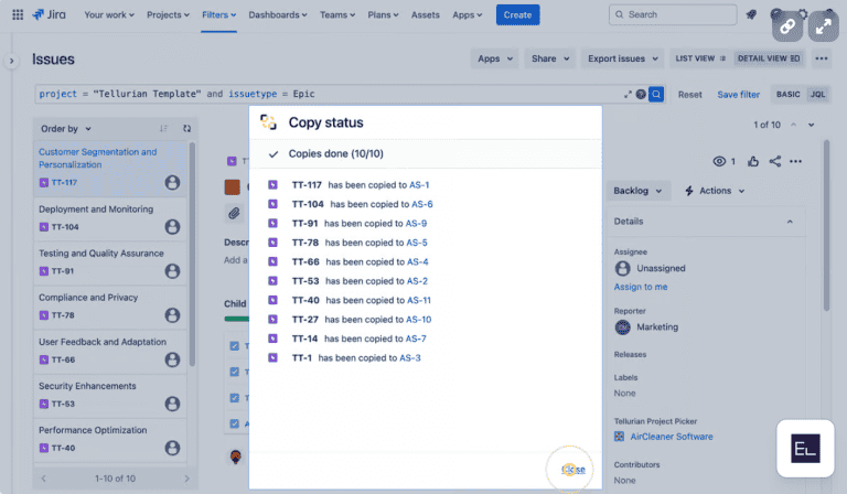 How to leverage bulk cloning in Jira with Elements Copy&Sync