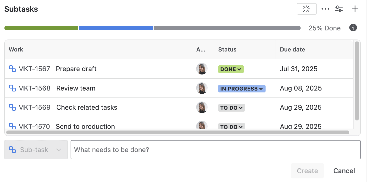 How to create a subtask in Jira: the step-by-step guide - Elements